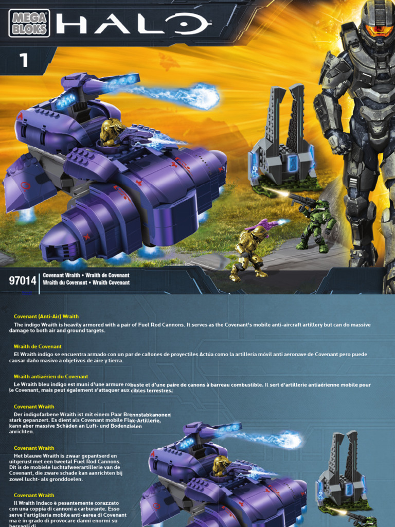 Mega Bloks Set 97014 Halo Covenant Wraith | PDF | Microsoft | Xbox