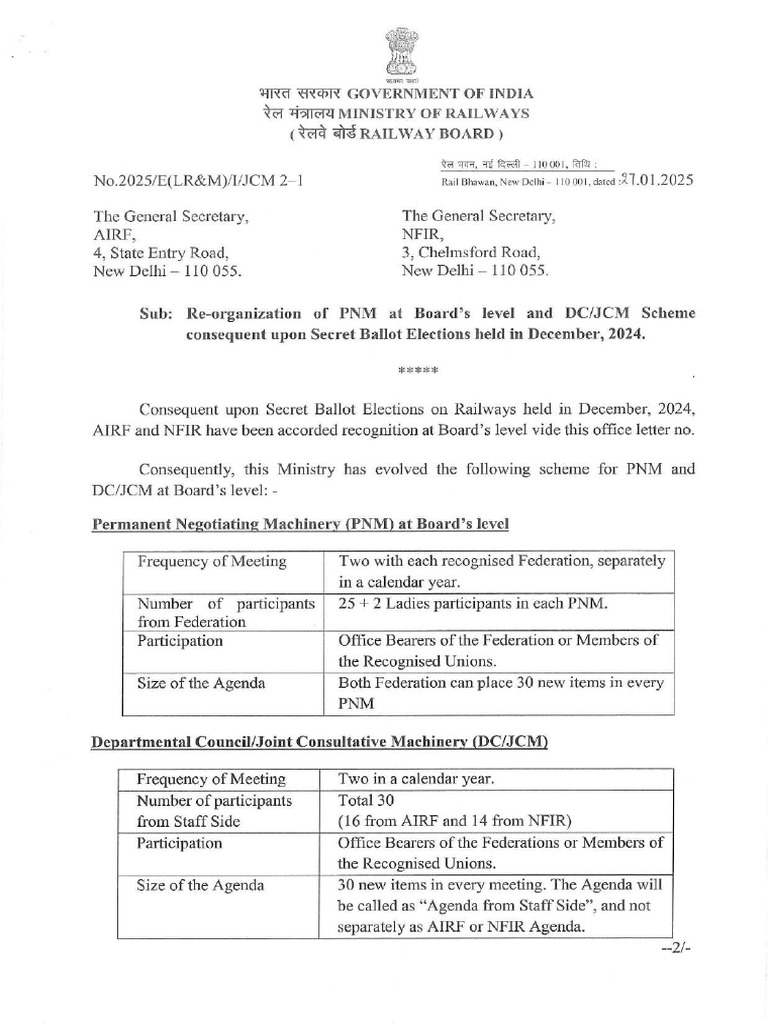Reorganisation of PNM DCJCM 2025 Letter | PDF