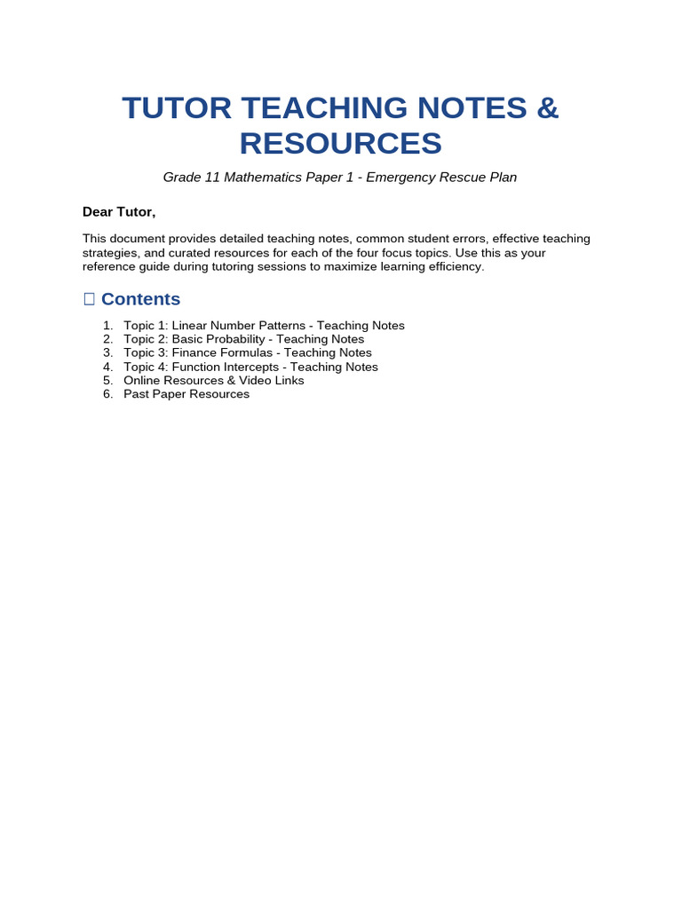 Grade 11 Math Teaching Resources Guide | PDF | Interest | Cartesian ...