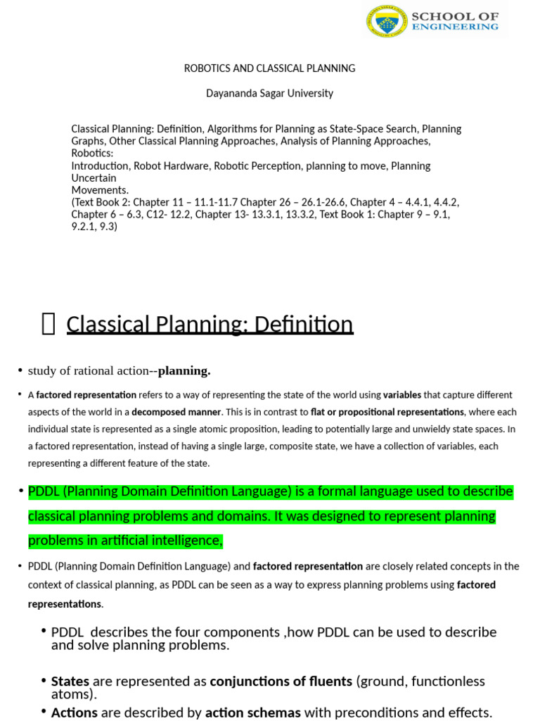 Classical Planning in Robotics Explained | PDF | Computational ...