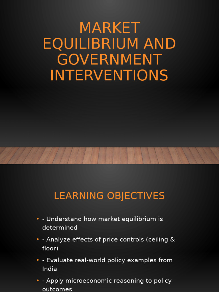 Market Equilibrium and Government Intervention | PDF | Economic Surplus ...