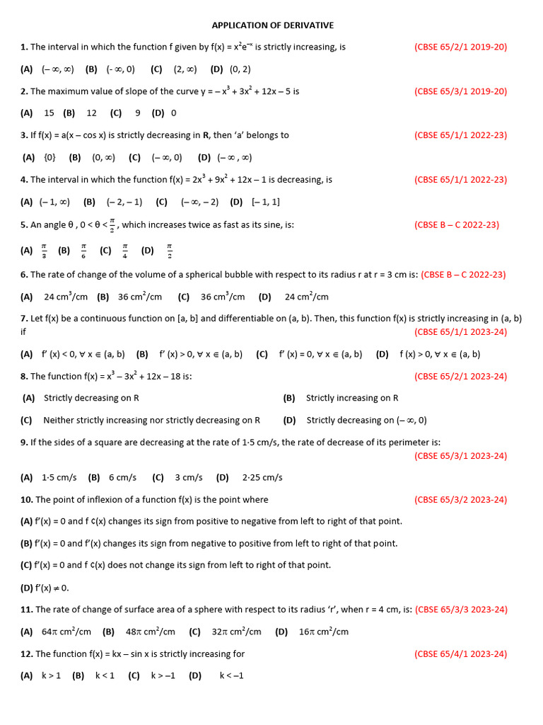Derivative Applications in Calculus | PDF | Chess | Chess Theory