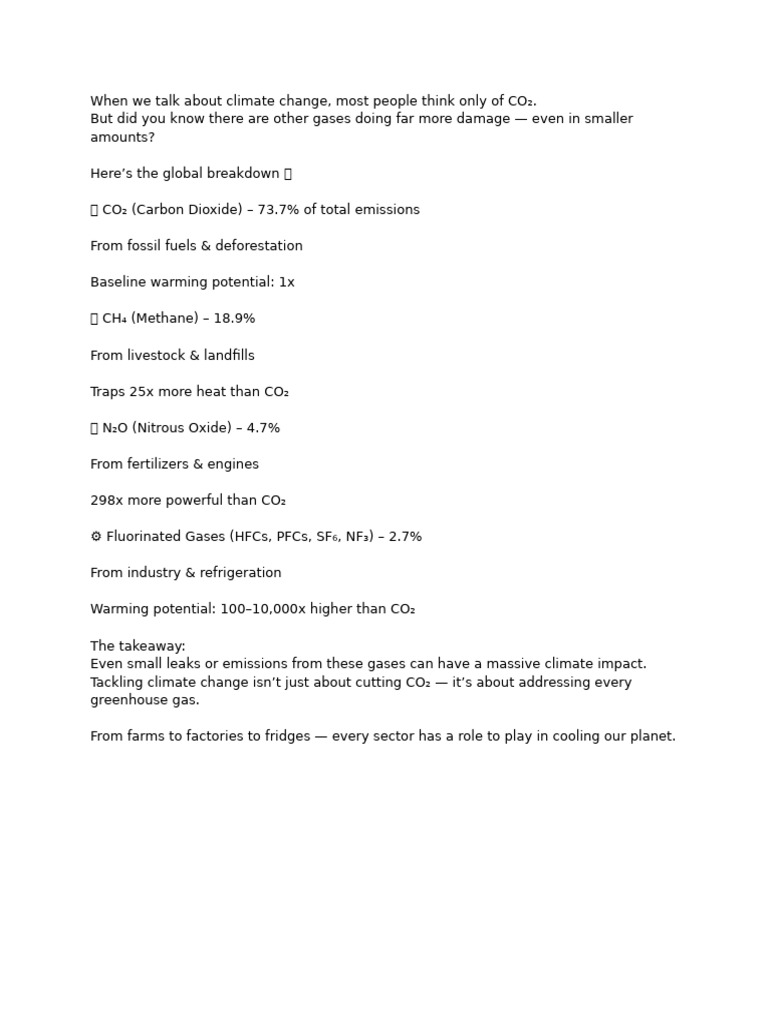 Major Greenhouse Gases | PDF