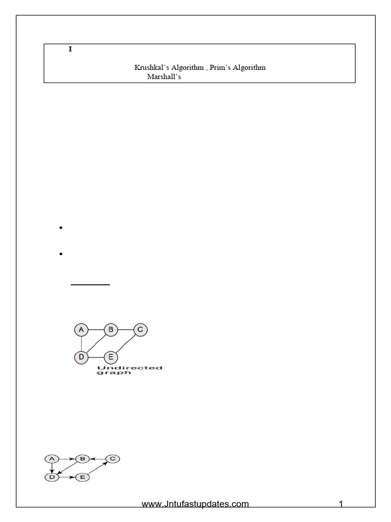 Data Structures R20 - UNIT-4 | PDF | Vertex (Graph Theory) | Matrix ...