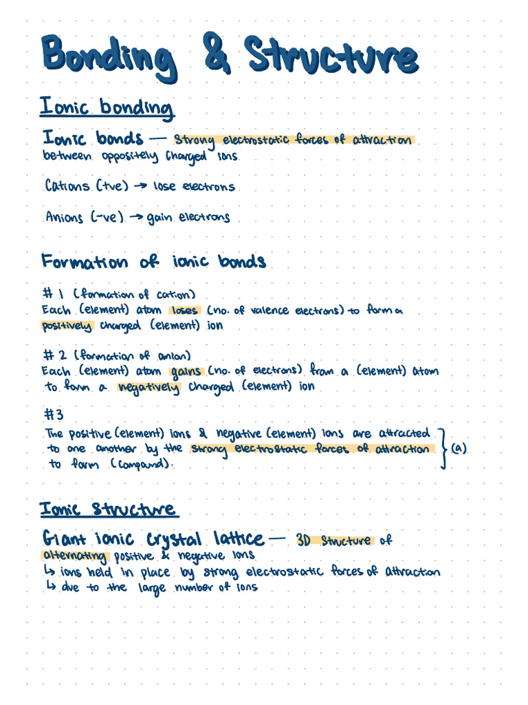 3 Chemical Bonding and Structure | PDF
