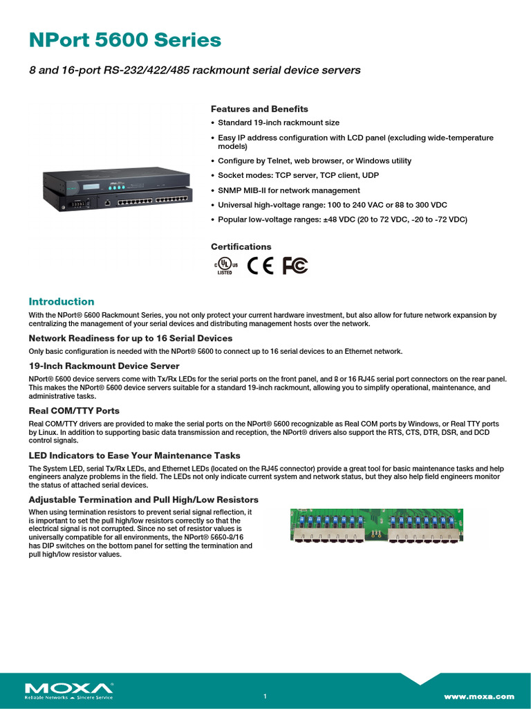 Nport 5650-8 - Moxa | PDF | Microsoft Windows | Port (Computer Networking)