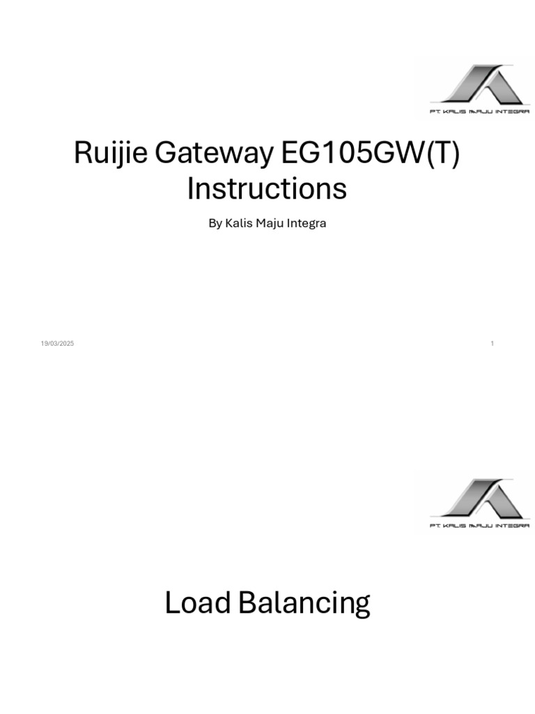 Ruijie Gateaway Instructions (Load Balancing - Voucher - Blocking) With ...
