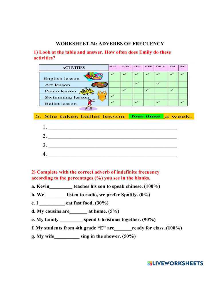 Worksheet 2223987 | PDF