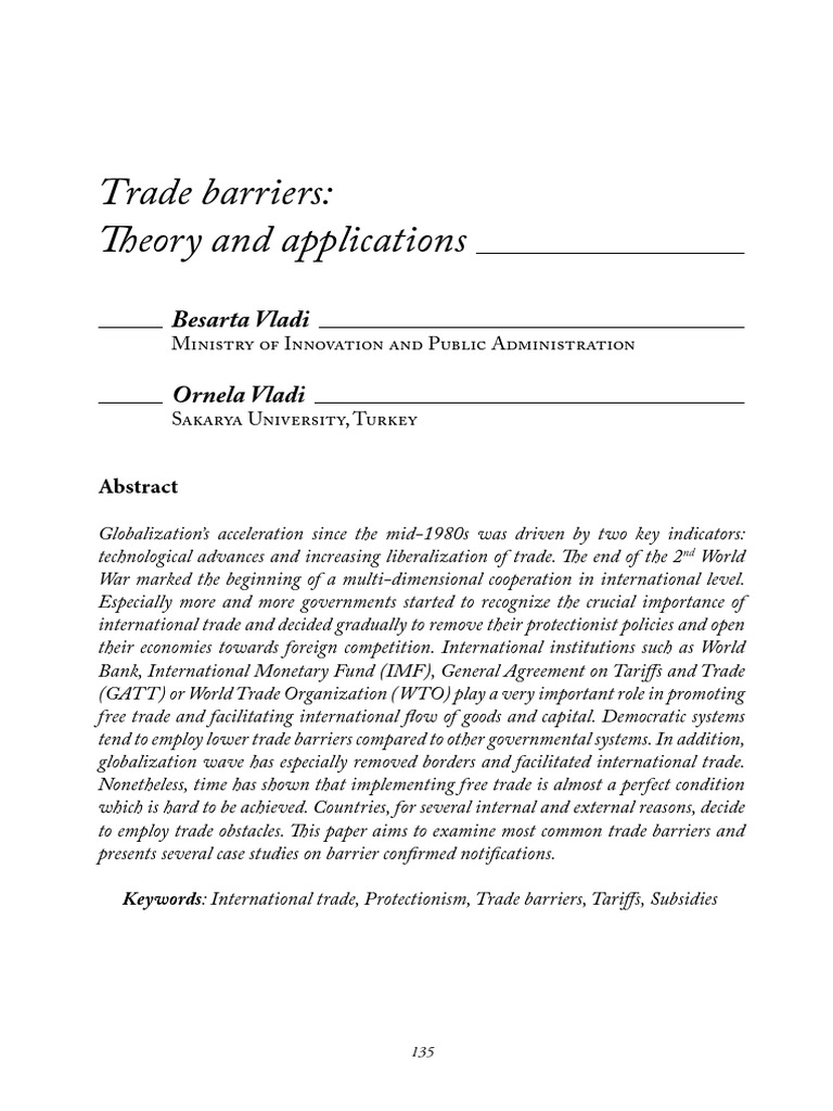 Understanding Trade Barriers and Their Impact | PDF | World Trade ...