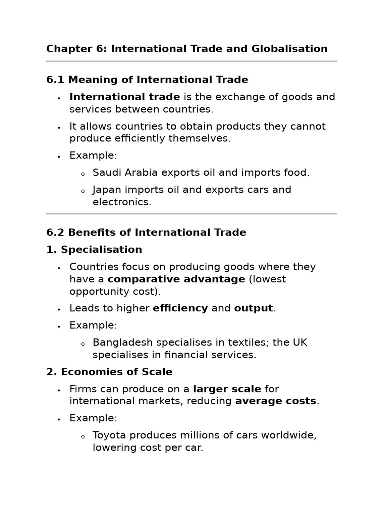 International Trade and Globalisation Insights | PDF | Exchange Rate ...