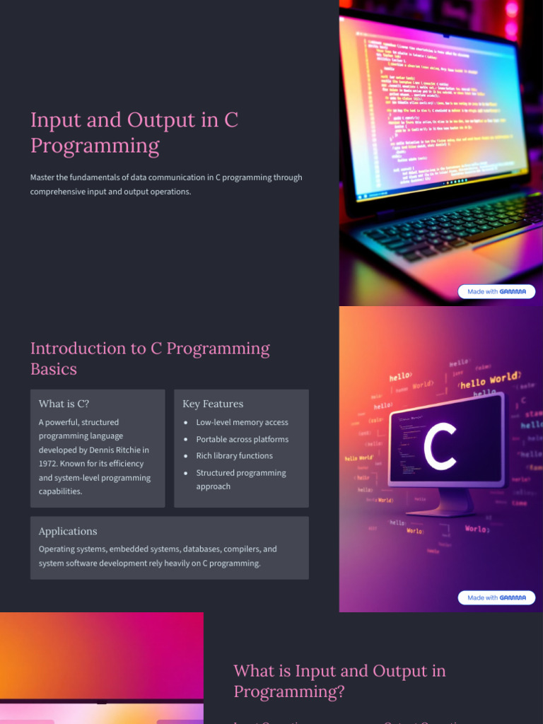 Input-and-Output-in-C-Programming | PDF | Computer Data | Software Development