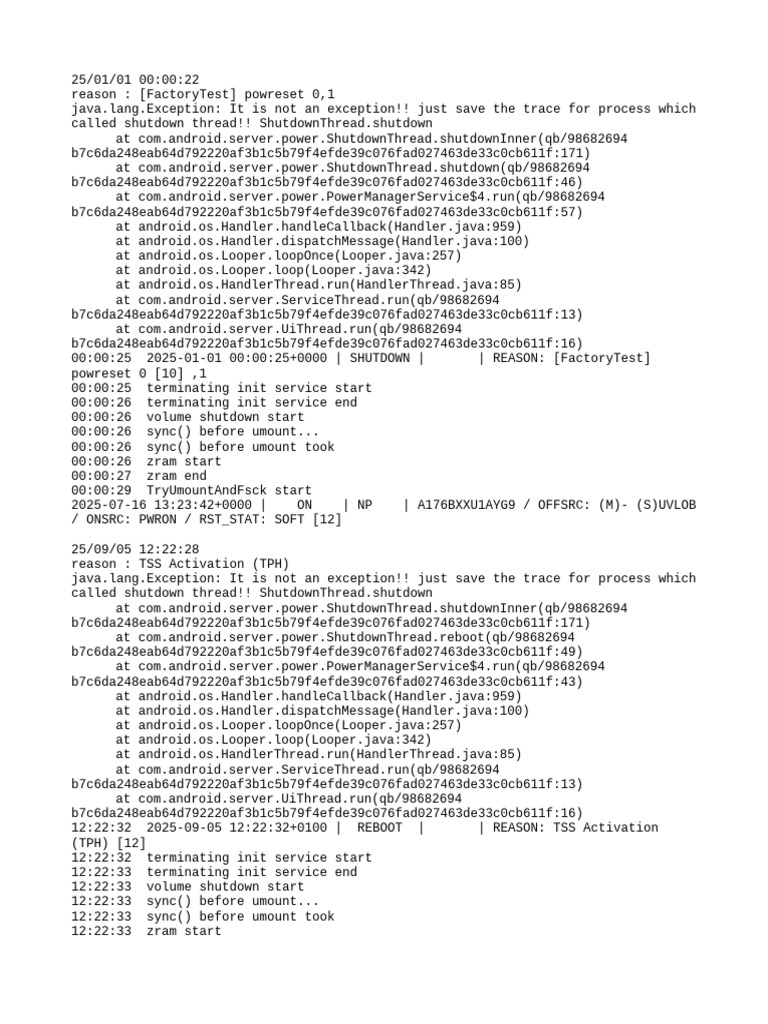 Power Off Reset Reason Backup | PDF | Mobile Linux | Cloud Clients