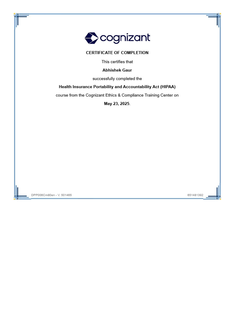 Course Completion Certificate - 5 | PDF