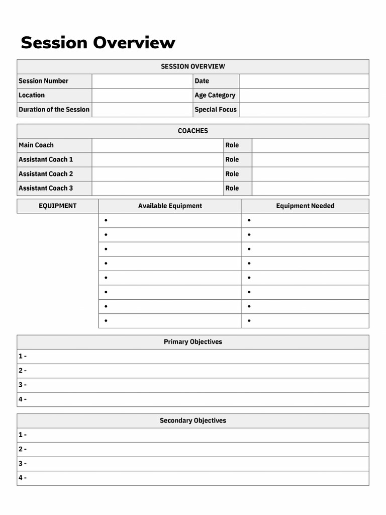 Handball Coach Plan Session | PDF