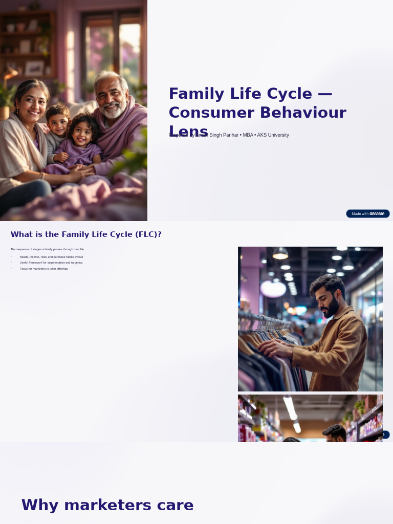 Family Life Cycle Consumer Behaviour Lens | PDF | Consumer Behaviour ...
