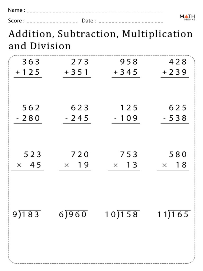 Class 2 Math Worksheet | PDF