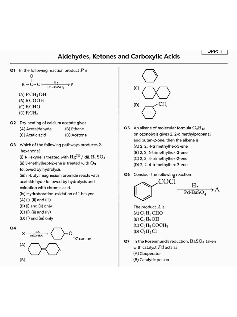 Aldehydes, Ketones and Carboxylic Acids-DPP | PDF