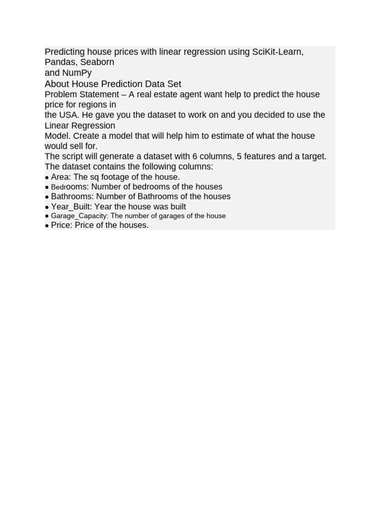 Predicting House Prices Meta Data | PDF