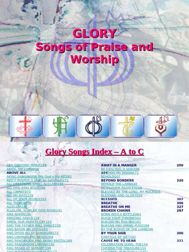 Glory Song Book | PDF | Glory (Religion) | Jesus