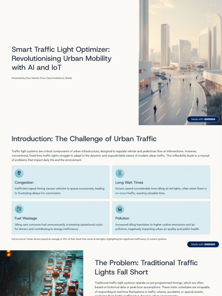 AI-Driven Smart Traffic Light System | PDF | Traffic | Artificial ...