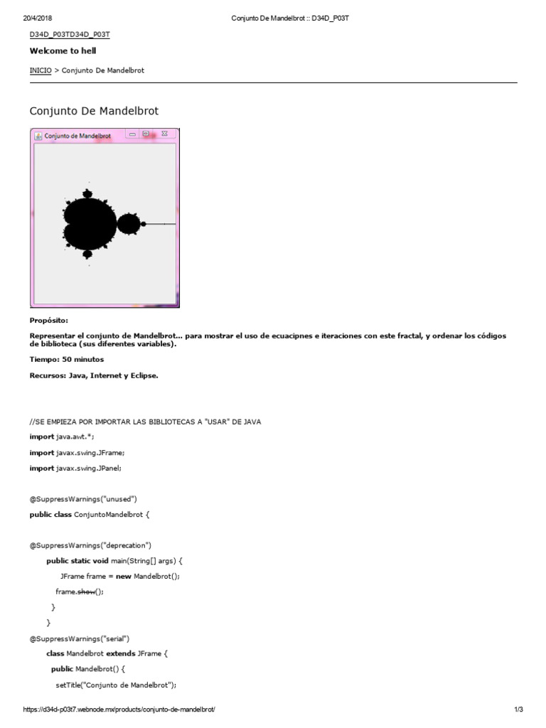 04 Conjunto De Mandelbrot __ D34D_P03T | PDF | Objeto (informática) | Paradigmas de programación