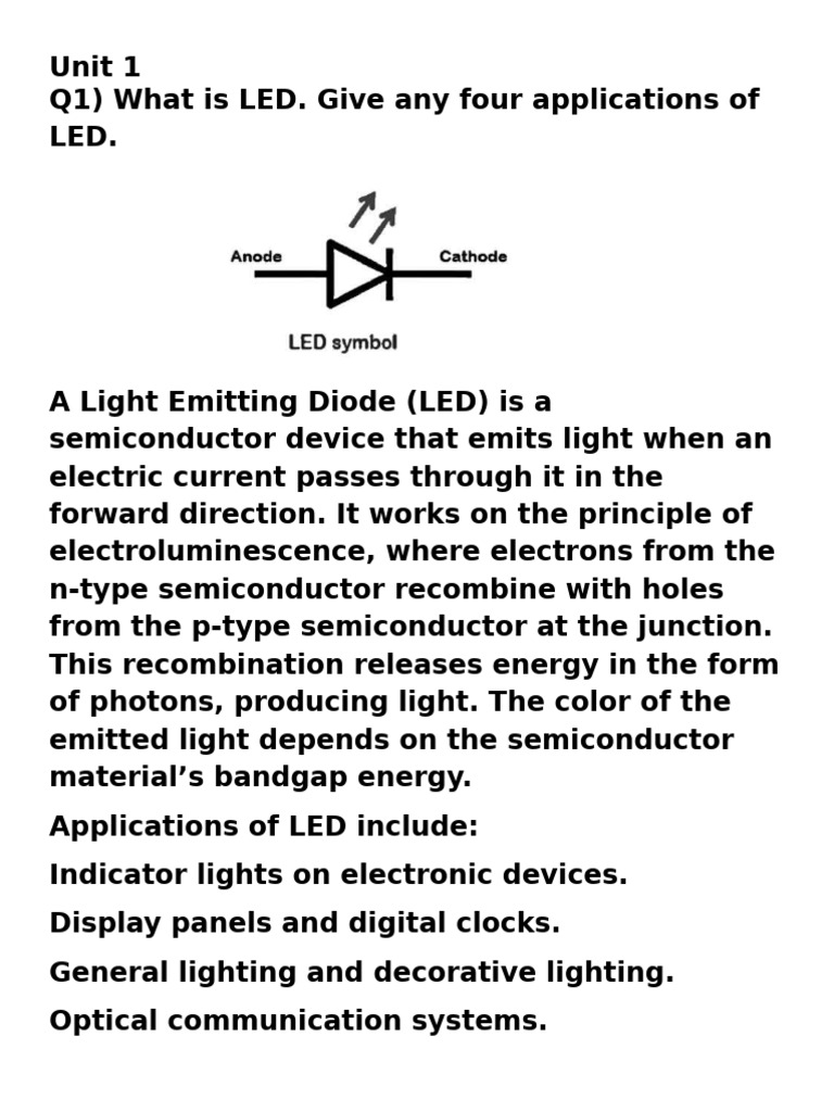 Phy Unit 1 | PDF | P–N Junction | Diode