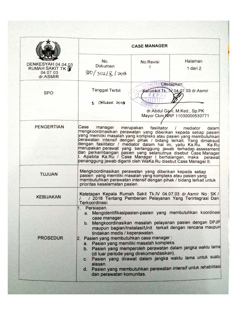 Spo Case Manager Pdf