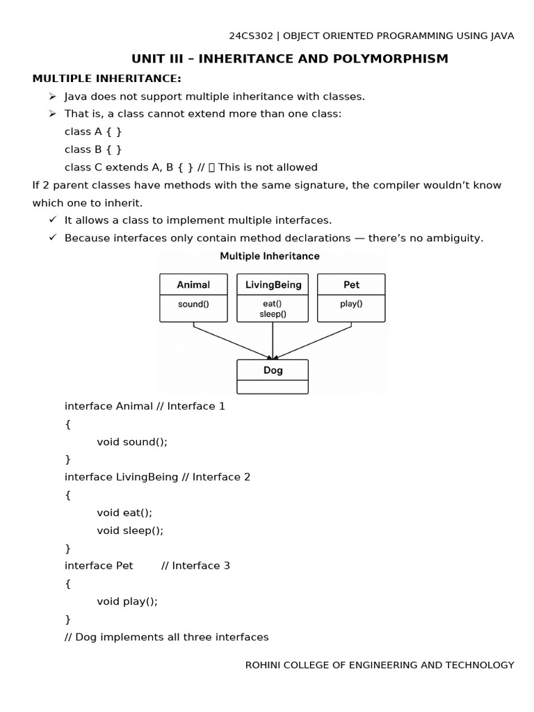 5unit 3 Multiple Inheritance | PDF