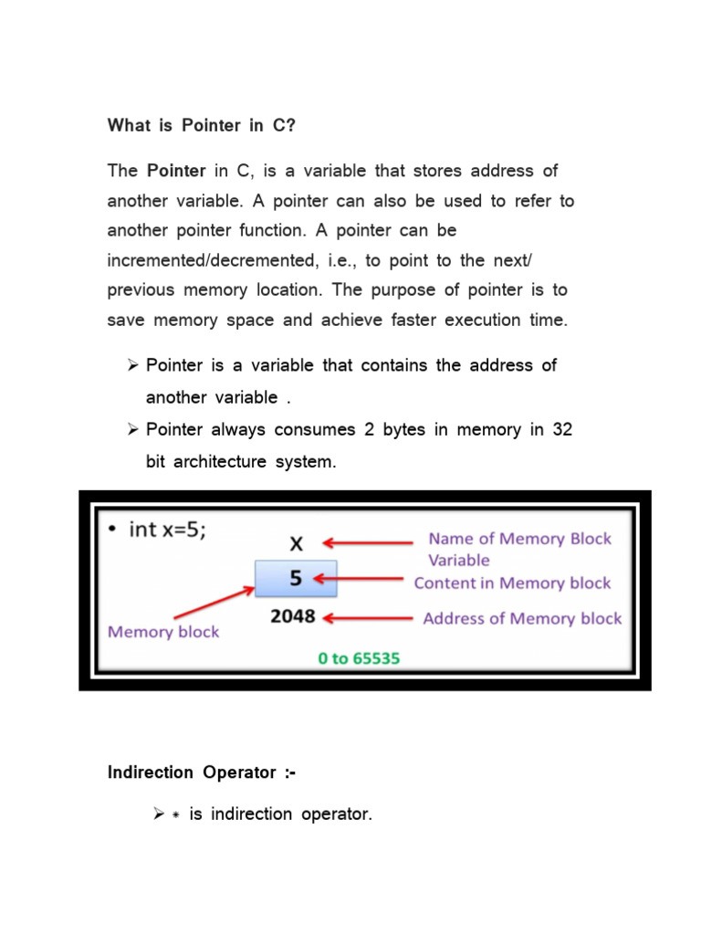 Pointer in C | PDF | Pointer (Computer Programming) | C (Programming Language)