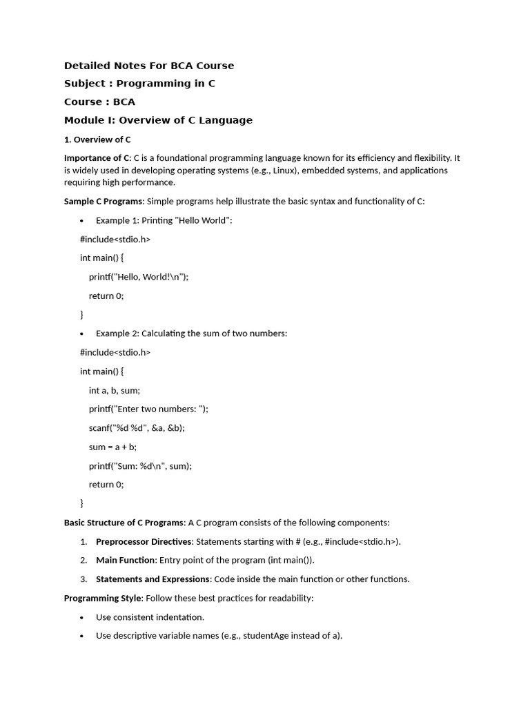 Programming in C | PDF | Computer Program | Programming