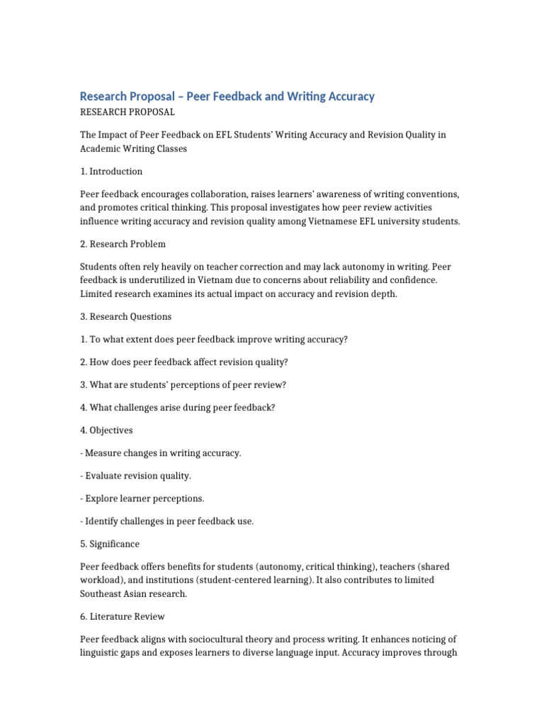 Peer Feedback's Impact on EFL Writing | PDF | Accuracy And Precision ...