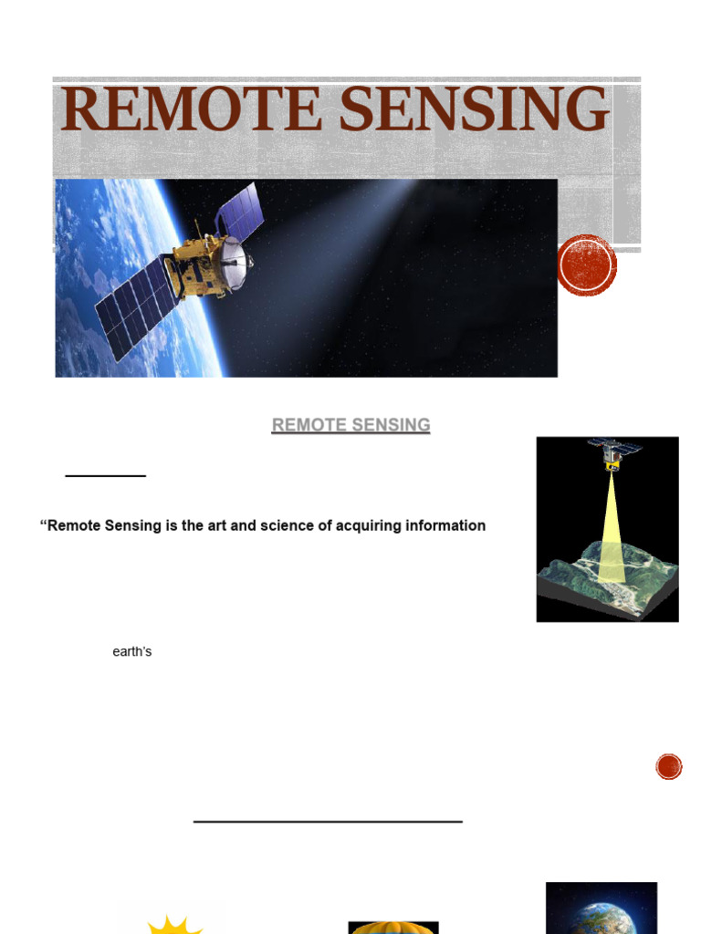 Understanding Remote Sensing Basics | PDF | Image Resolution ...