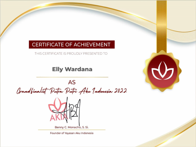 E-Certificate Grandfinalis PPAI 2022 - Elly Wardana | PDF