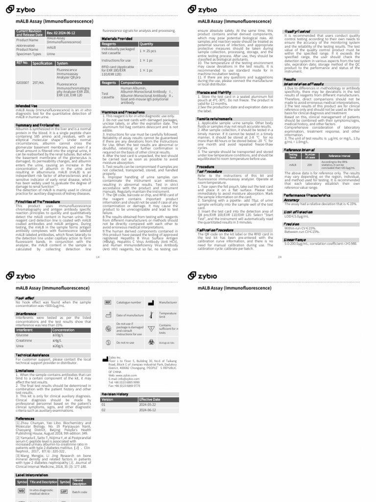 mALB Immunofluorescence Assay Guide | PDF | Antibody | Assay
