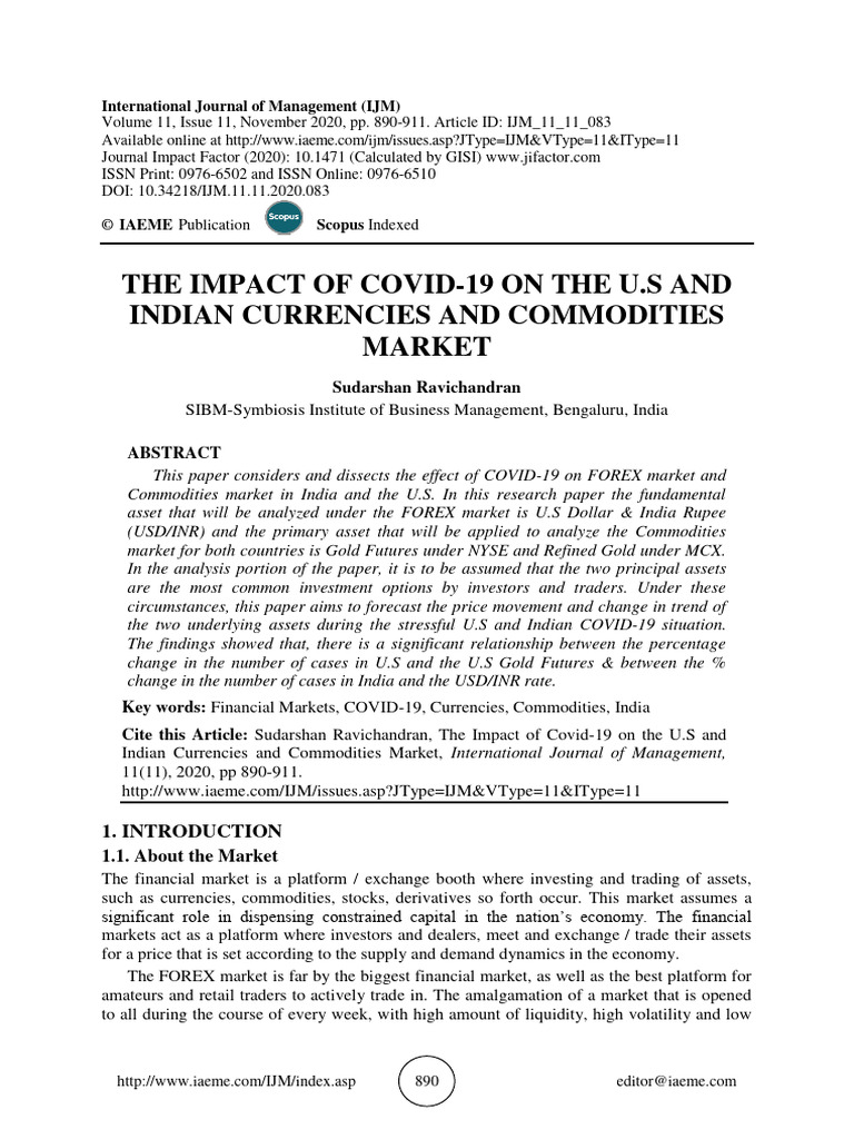 Indian Currencies and Commodities Market | PDF | Foreign Exchange ...