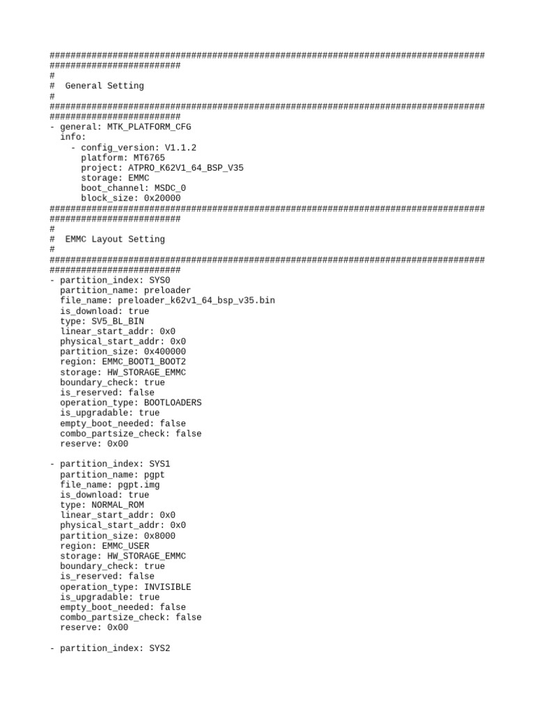 MT6765 Android Scatter | PDF | Computer Data Storage | Computing