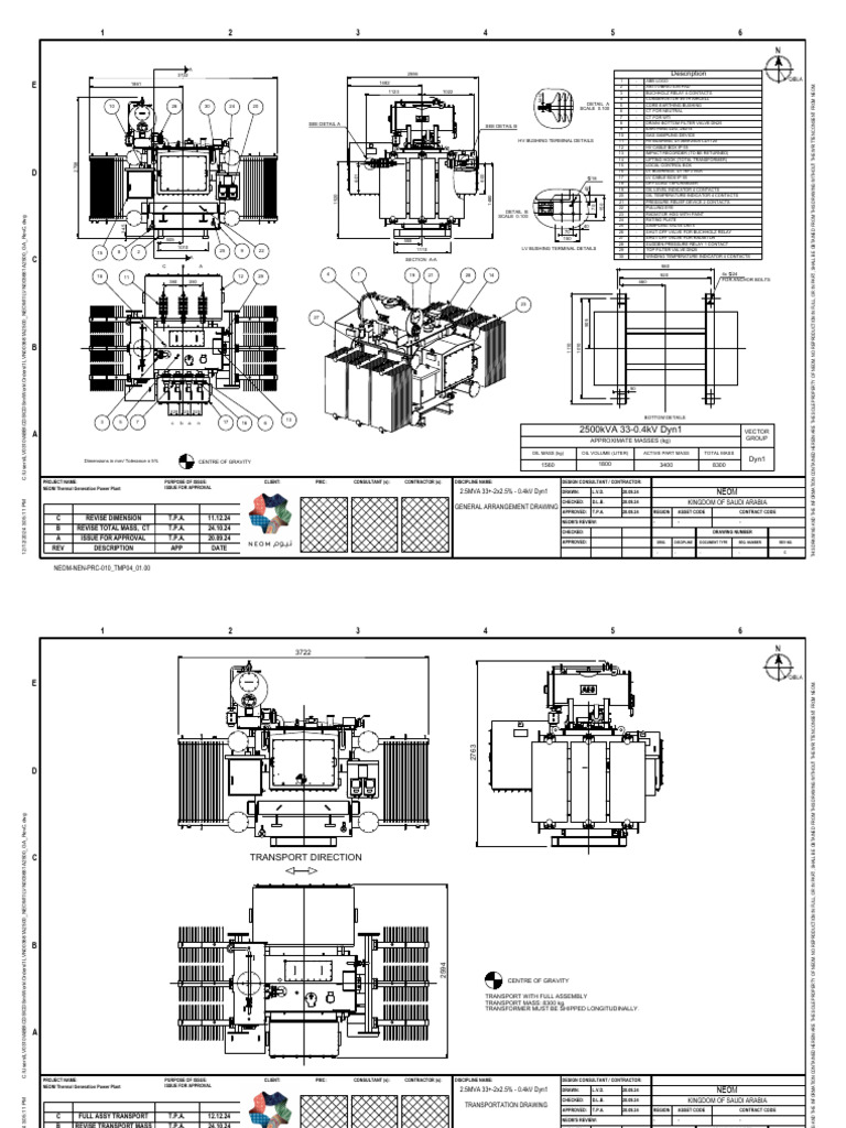 NEOM Thermal Power Plant Drawings | PDF | Mechanical Engineering ...
