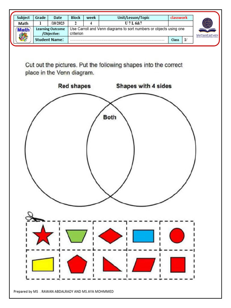 U7 L5 6 (Carroll and Venn Daigram) | PDF