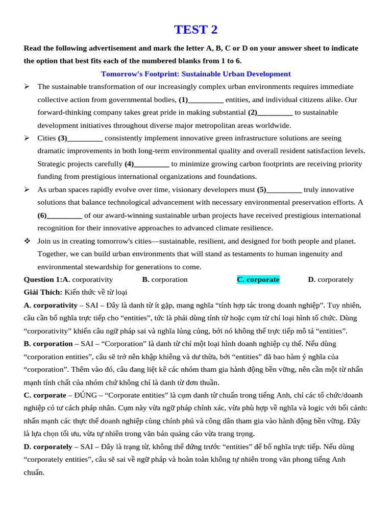 TEST 2 - Unit 4 - GV | PDF