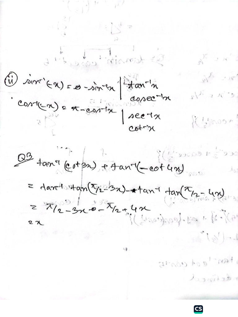 Inverse Trigonometric Function | PDF