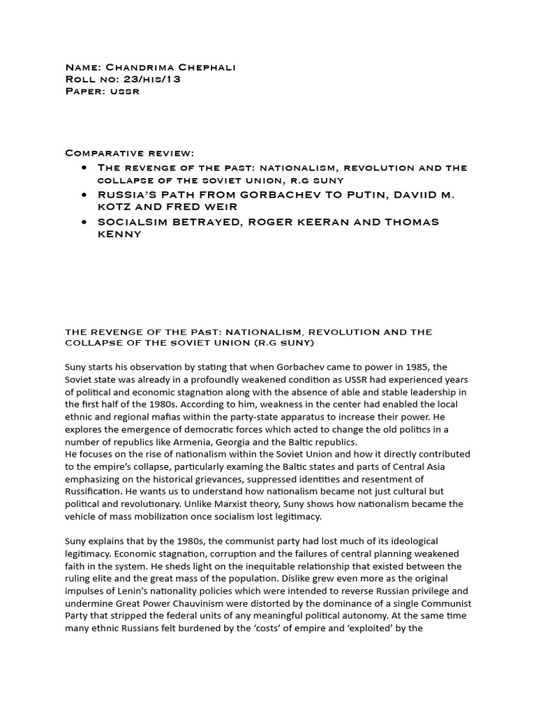 write up | PDF | Soviet Union | World Politics