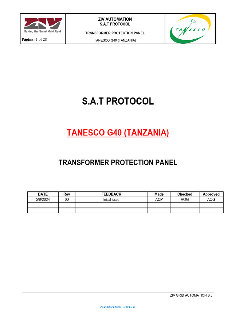 Sat Protocol - Transformer Panel | PDF | Automation | Manufactured Goods