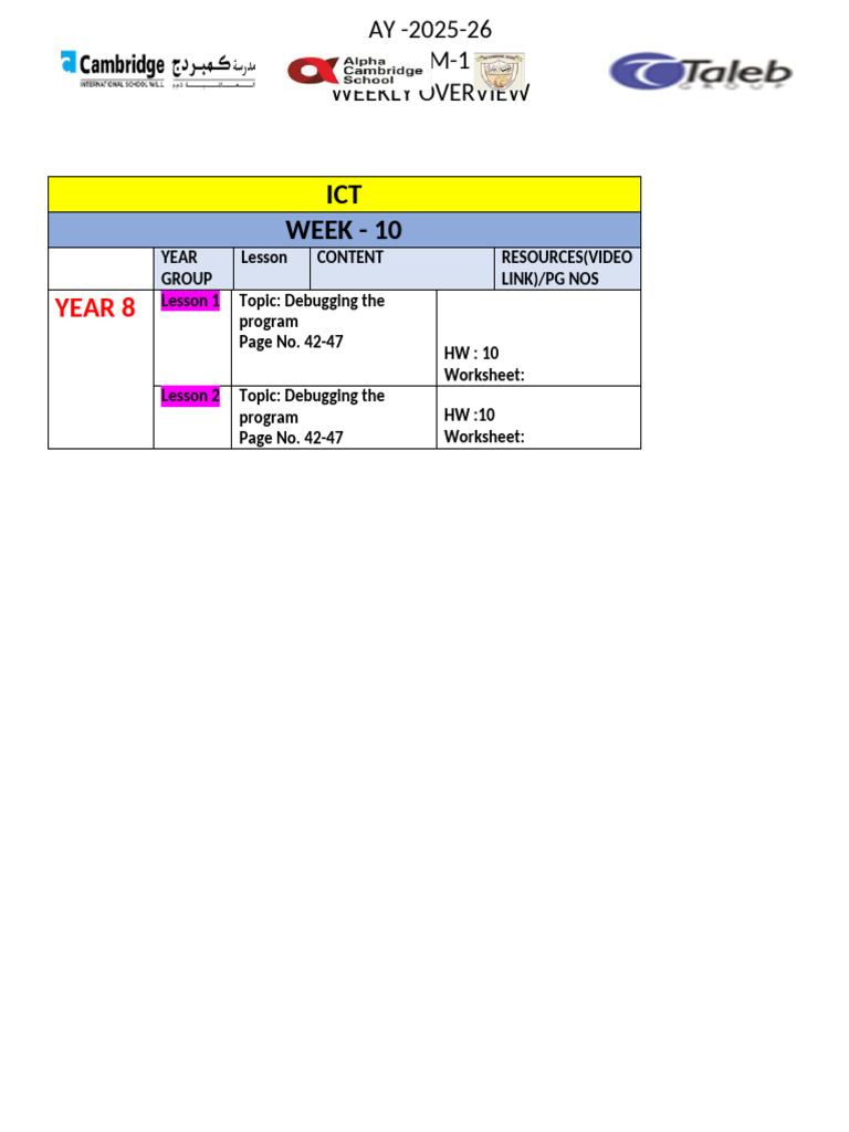TCS Assignment 178228 Y8 T1 W10 OV | PDF