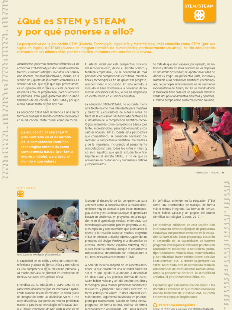 Educación STEM/STEAM: Claves y Propuestas | PDF | Ciencia, Tecnología ...