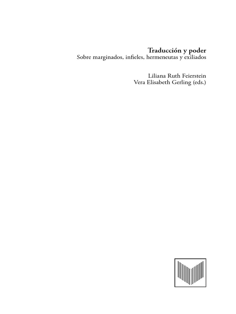 Feierstein Liliana R Y Gerling Vera E - Traduccion Y Poder | PDF ...