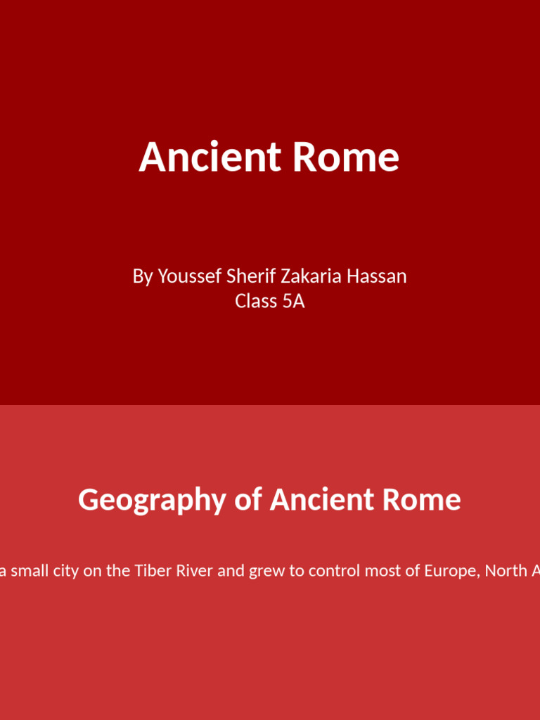 Ancient Rome Presentation Youssef Sherif Zakaria Hassan | PDF