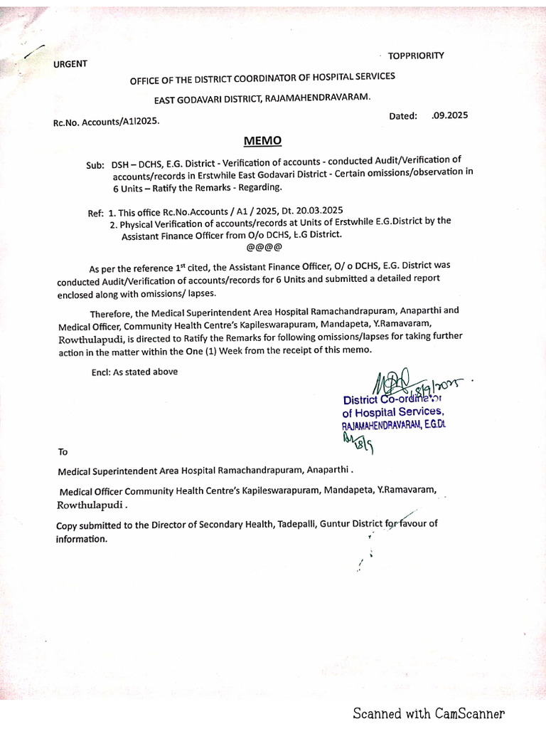 Memo For Verification of Account 2 | PDF
