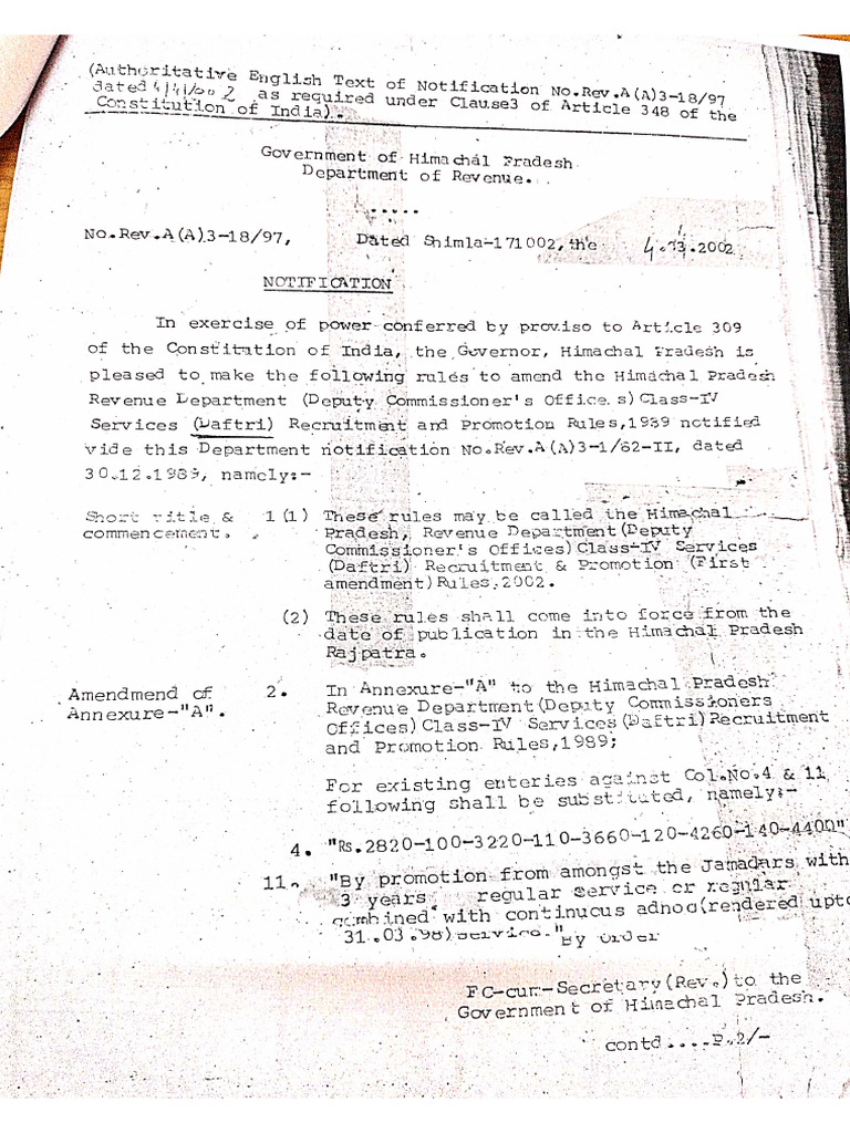 R & P Rule of Daftri Process Server & Jamadar | PDF