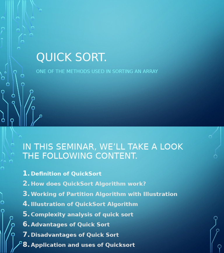 Quicksort Presentation | PDF