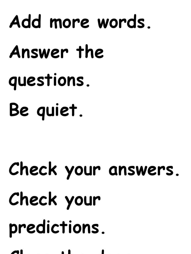 Classroom Instruction Commands List | PDF